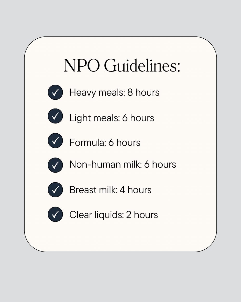 NPO Guidelines for Elective Surgery: What You Need to Know